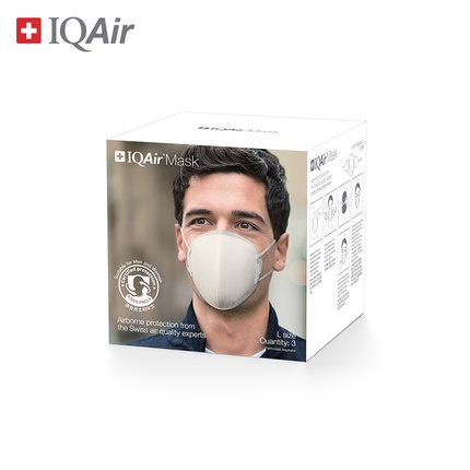 หน้ากากอนามัย กันฝุ่น กันไวรัส IQAir Mask Respirator Medical-Grade Hyper HEPA KN95 Anti ...