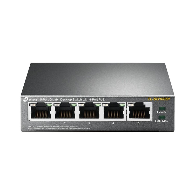 TP-LINK (TL-SG1005P) Gigabit Switching Hub 5 Port (4-Port PoE) (5 ...