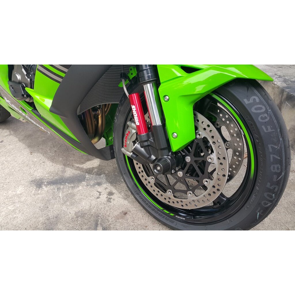 กันล้มล้อหน้า front fork slider ZX10 2016-19 Mothracing ช่วยป้องกันตีน ...
