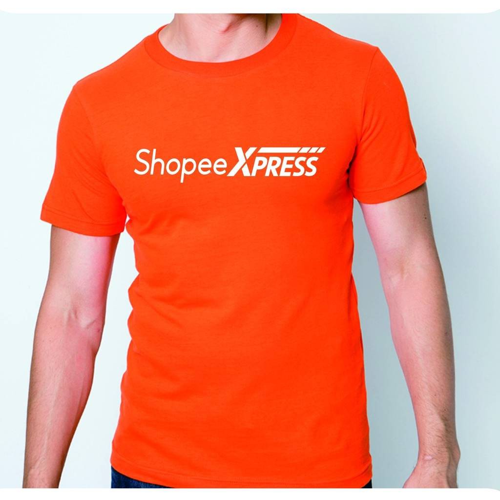 เสื้อ Shopee express เสื้อยืด เกรดพรีเมี่ยม Cotton 100% สกรีนแบบเฟล็ก ...