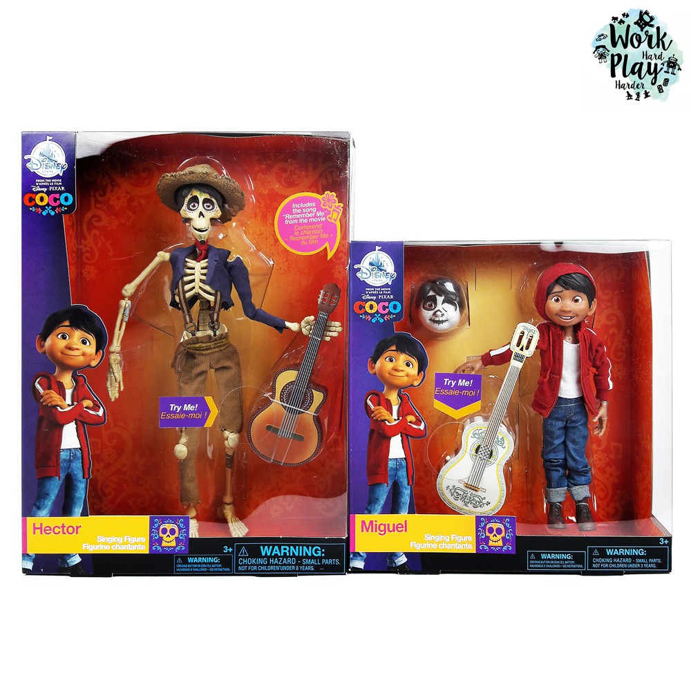 PIXAR Coco Miguel & Hector Singing Action Figure Set พิกซาร์ โคโค่ มิเ ...