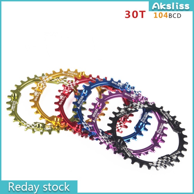 AKS 30T Bike Chainring 104bcd Mountain Bike Chain ring Narrow Wide MTB Single Speed Bicycle ...