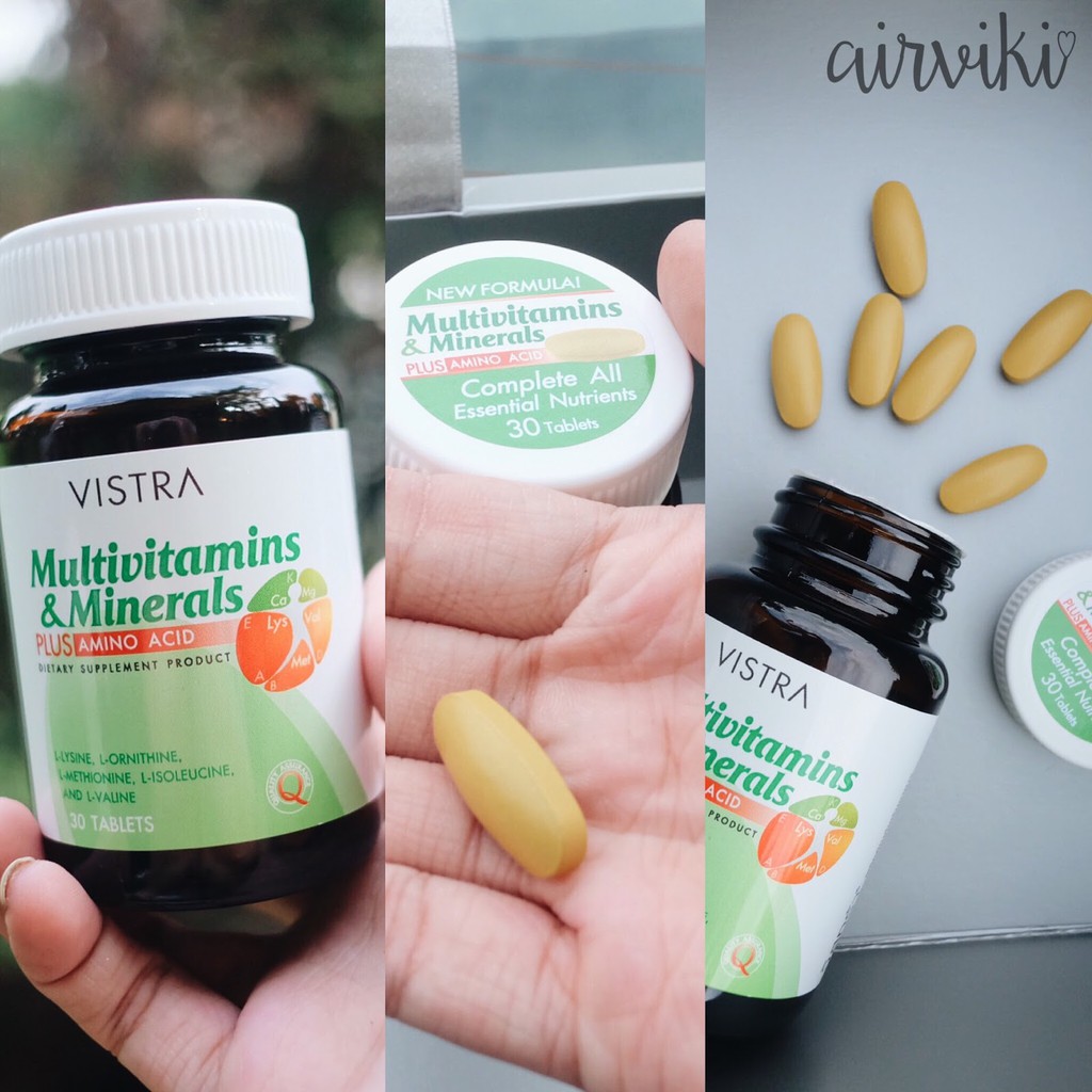 Vistra Multivitamins & Minerals Plus Amino Acid 30 Tablets lRD5 ...