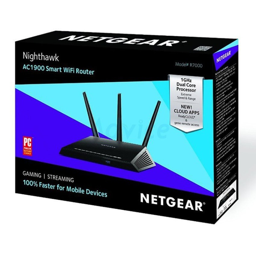 NETGEAR AC1900 Nighthawk Smart WiFi Router 802.11ac Dual Band Gigabit ...