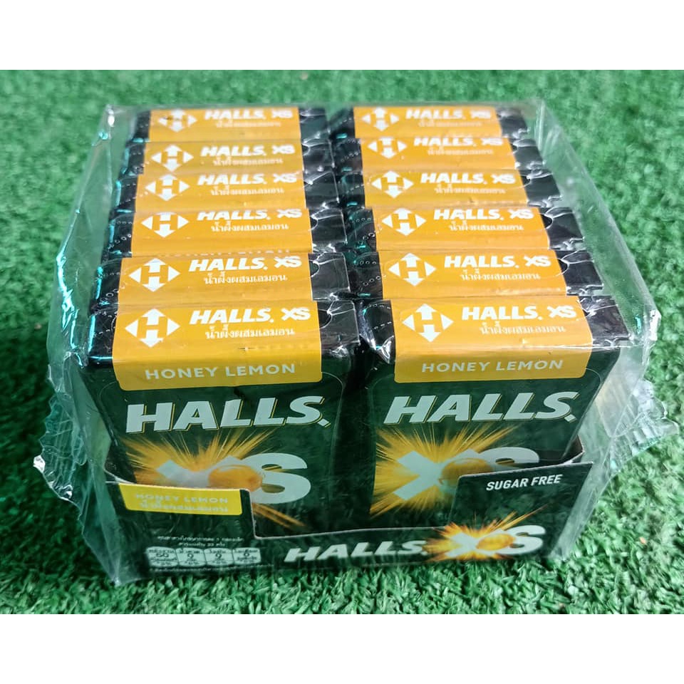 Hall XS ฮอลล์ เอ๊กเอส ลูกอมไม่มีน้ำตาล บรรจุ 25เม็ด/กล่อง ยกแพ็ค 12 ...
