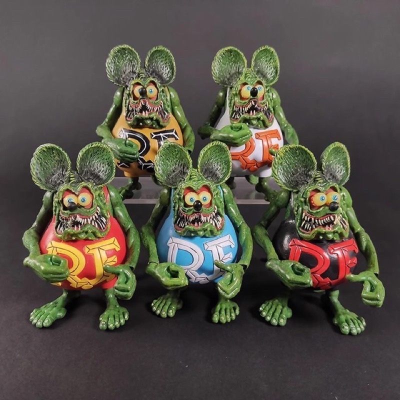 Rat Fink RF Ed Roth Ratfink Mouse PVC Action Figure 5 Rat/Set 12 cm ...