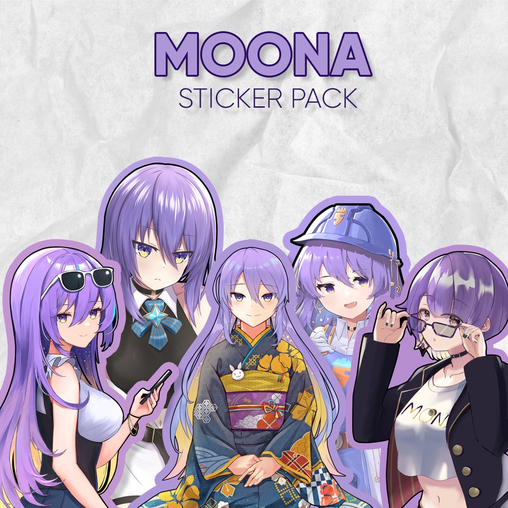 Moona Hoshinova Hololive Vtuber สติ๊กเกอร์อนิเมะกันน้ํา | Shopee Thailand