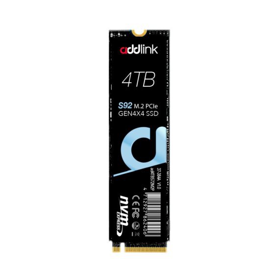 SSD 4 TB ADDLINK S92 GEN4x4 NVMe PCIe 4/NVMe M.2 2280 (AD4TBS92M2P) 4tb ...