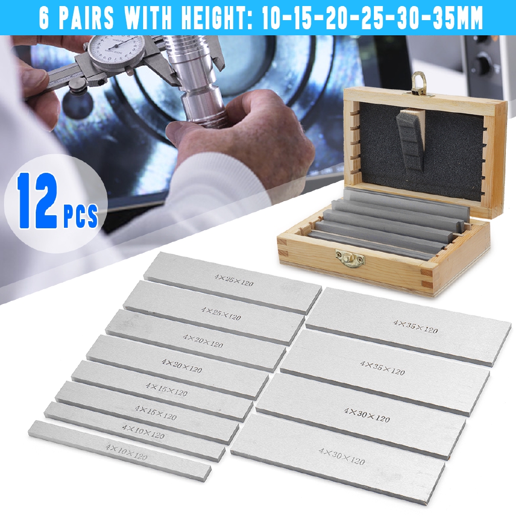 12 ชิ้น 6 คู่ Parallel Pad Gauge Block CNC Milling Pads ชุดชุดเหมาะ ...
