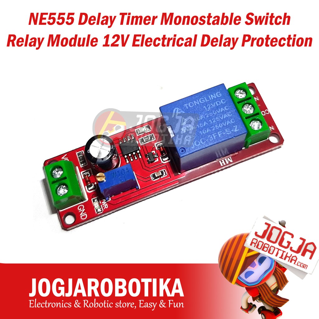 NE555 Delay Timer Monocular Switch รีเลย์โมดูล 12V ไฟฟ้า Delay ...