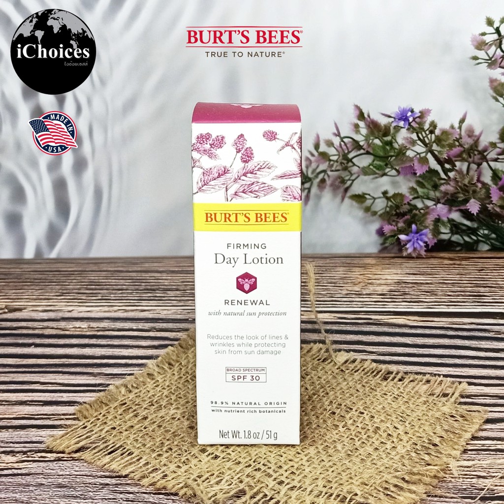 ครีมบำรุงผิวหน้า สำหรับกลางวัน ผสมกันแดด Burt's Bees® Firming Day Lotion Renewal SPF 30, 51g ...