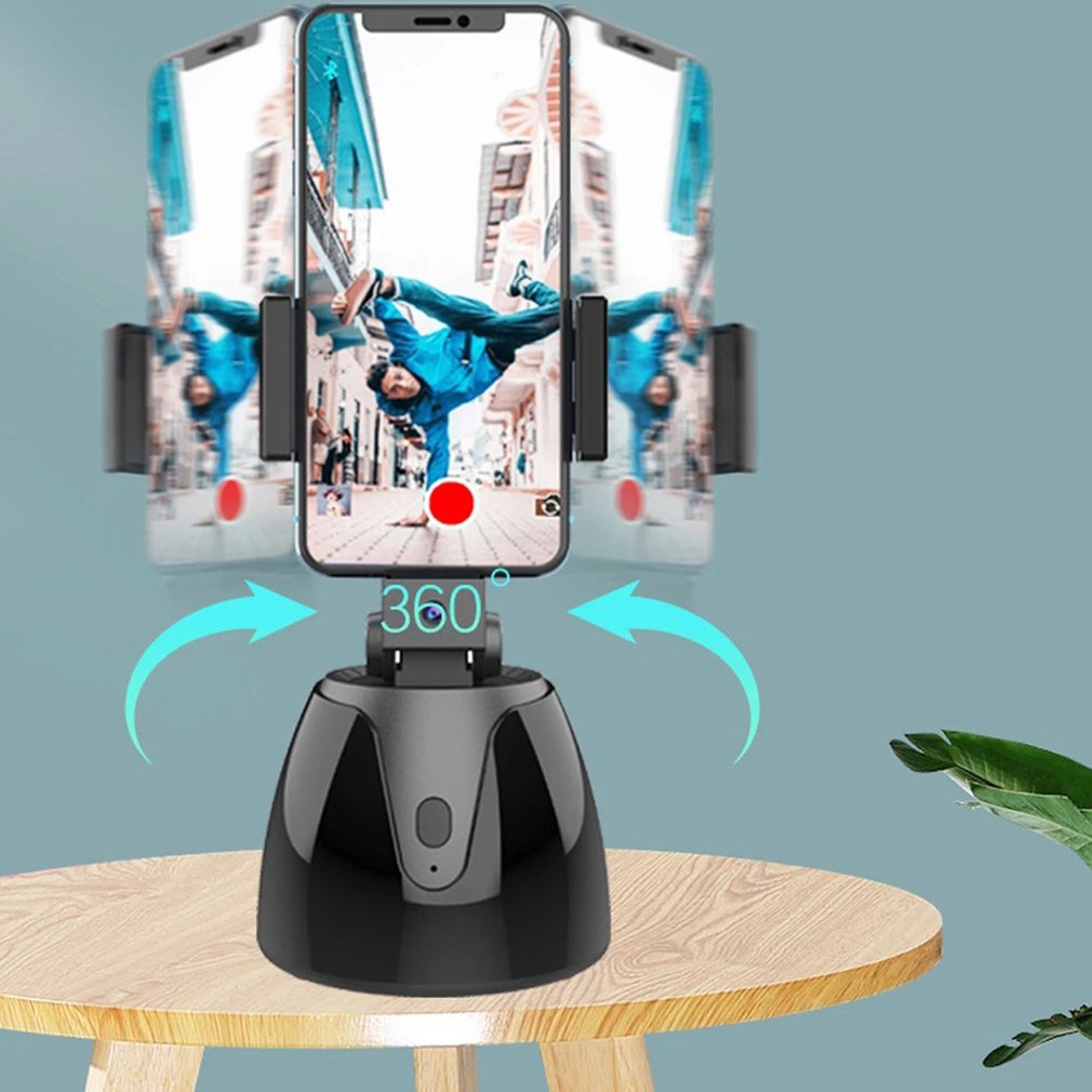 Auto Smart Shooting Selfie Stick 360 degree Object Tracking Holder All-in-one Rotation Face ...