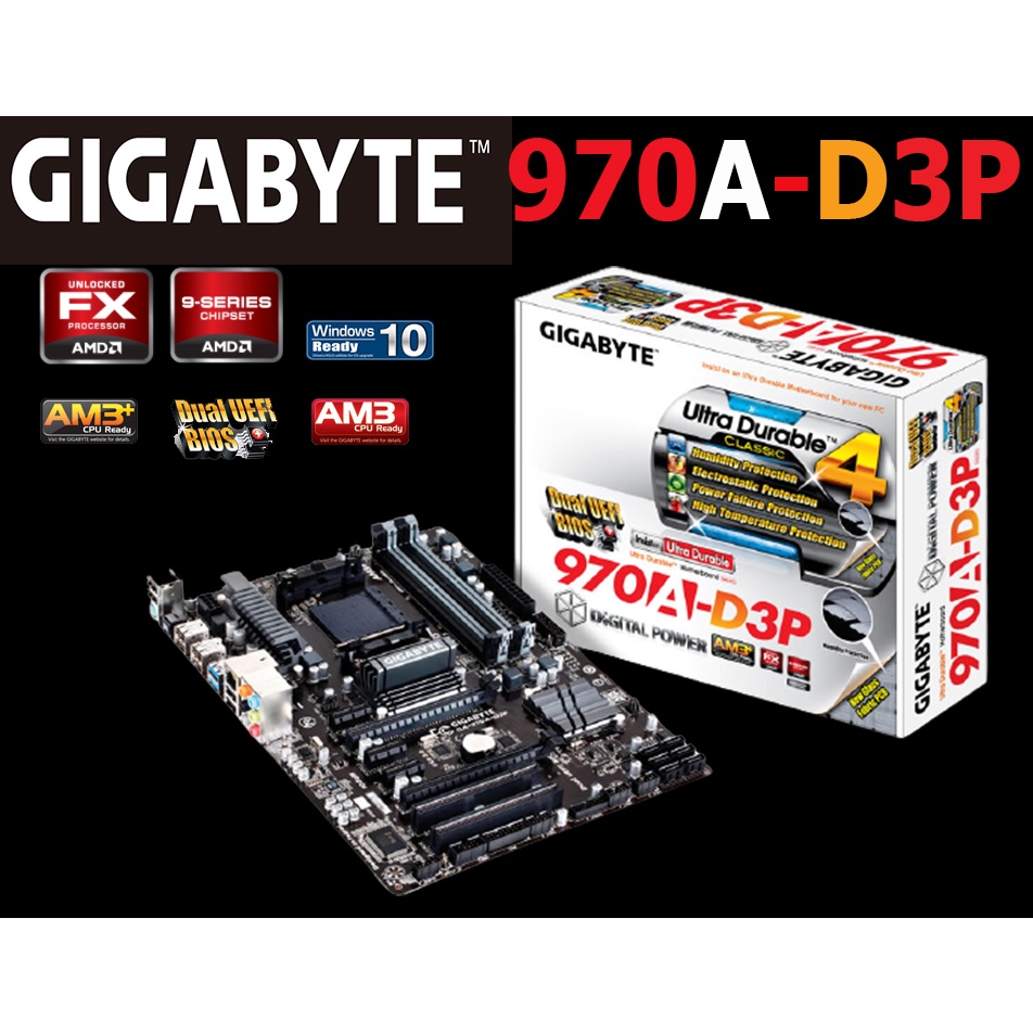 Mainboard AMD GIGABYTE GA-970A-D3P (Socket AM3+) มือสอง พร้อมส่ง แพ็คดี ...