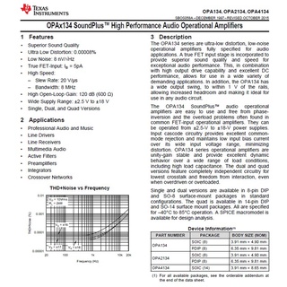 OPA134 High Performance Audio Operational Amplifier | Shopee Thailand