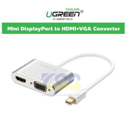 UGREEN 20421 MINI DISPLAY PORT TO HDMI & VGA [4K] | Shopee Thailand