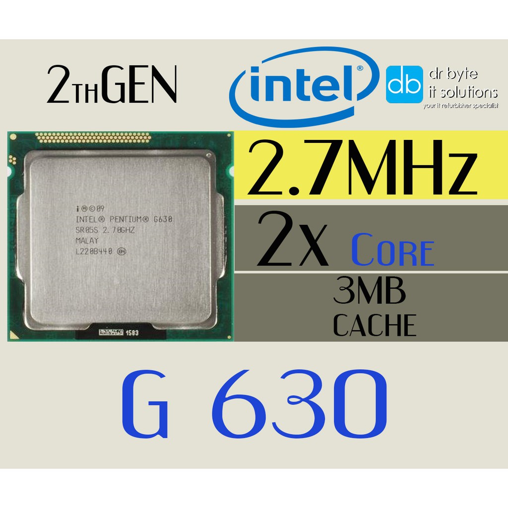 Intel Pentium Processor G630 แคช 3M, 2.70 GHz - ใช้แล้ว | Shopee Thailand