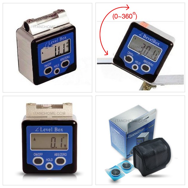 เครื่องมือวัดมุมดิจิตอล Electronic Angle ruler Elevation meter | Shopee ...