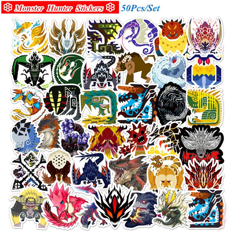 Monster Hunter Series 02 สติ๊กเกอร์ 50Pcs/Set Anime Games DIY Fashion ...