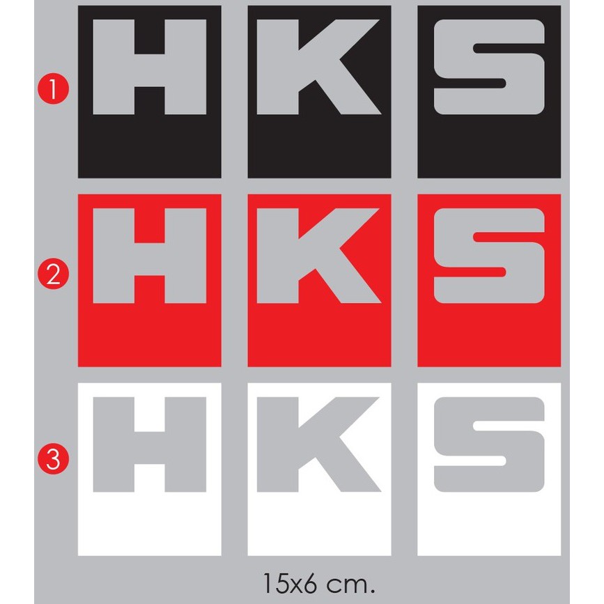 HKS สติ๊กเกอร์ งานตัด 15x6 ซม. เก็บเงินปลายทาง | Shopee Thailand