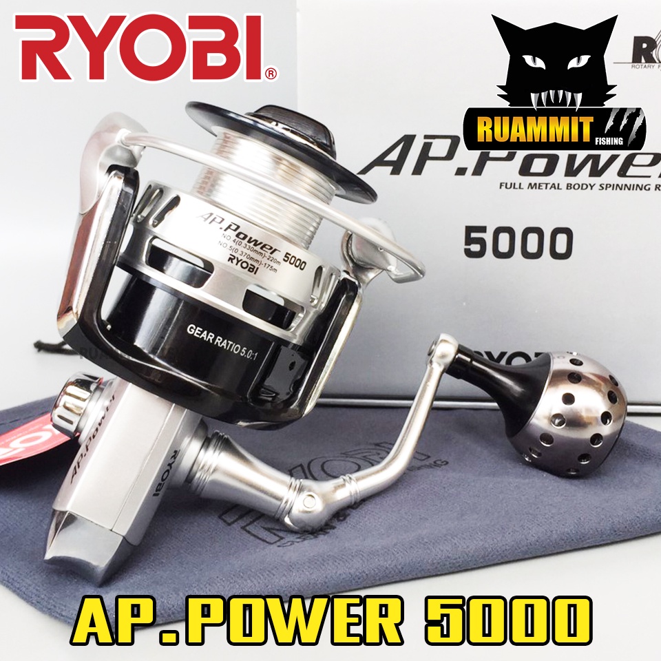 รอกสปินนิ่งเรียวบิ RYOBI AP.POWER 4000,5000,6000,8000,10000 ( BLACK ...