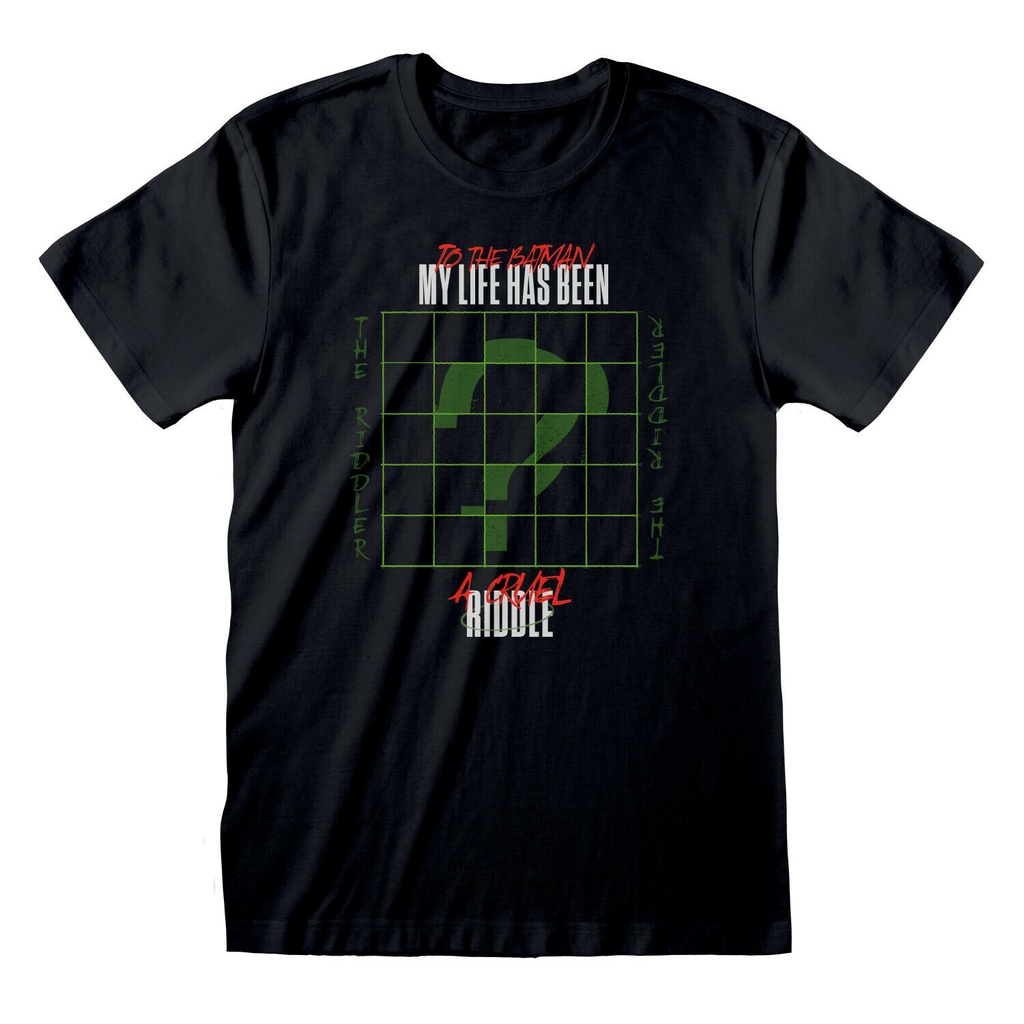 DC COMICS THE BATMAN THE RIDDLER CRUEL RIDDLE PRINT BLACK T-SHIRT ...