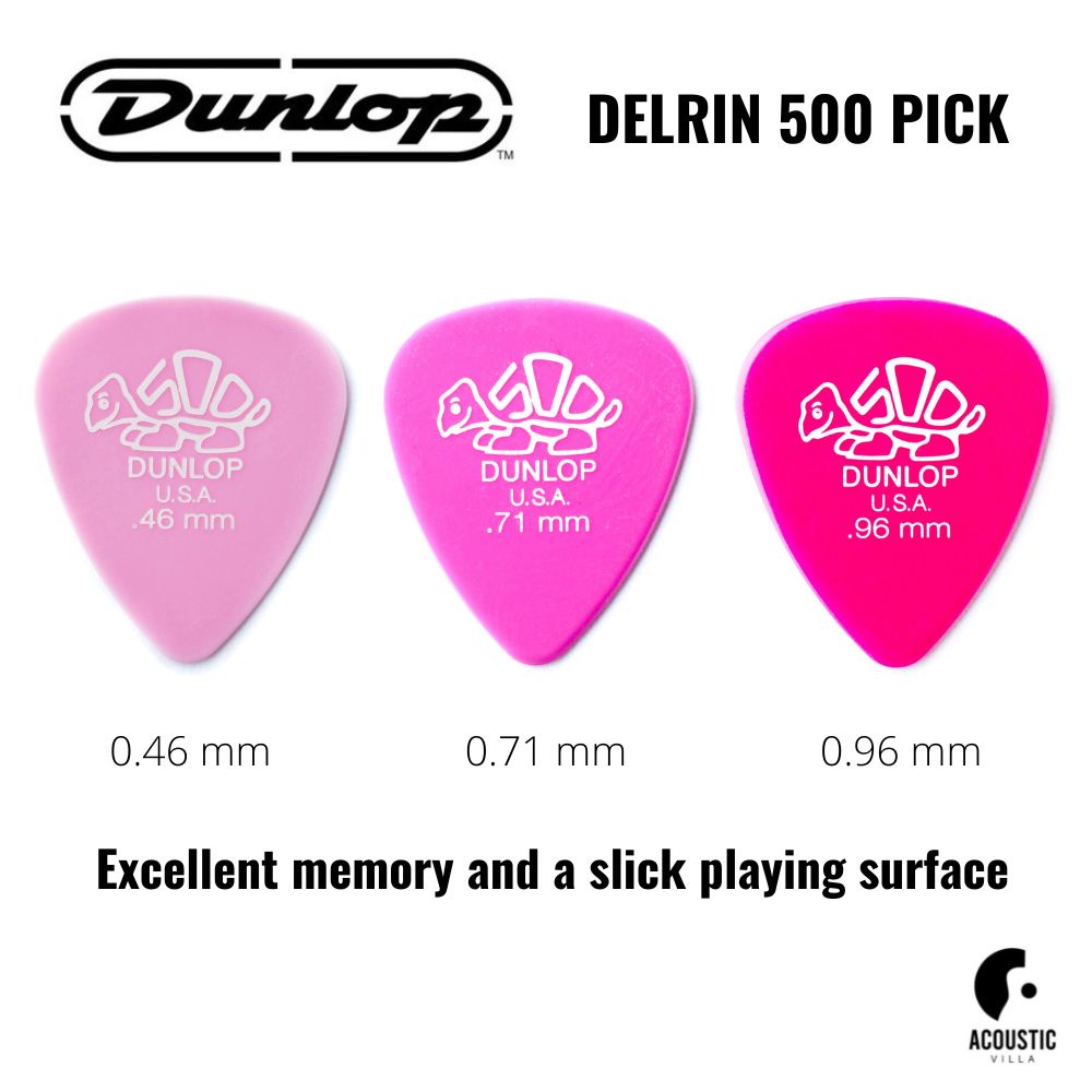 ปิ๊กกีตาร์ Dunlop Delrin 500 Picks | Shopee Thailand