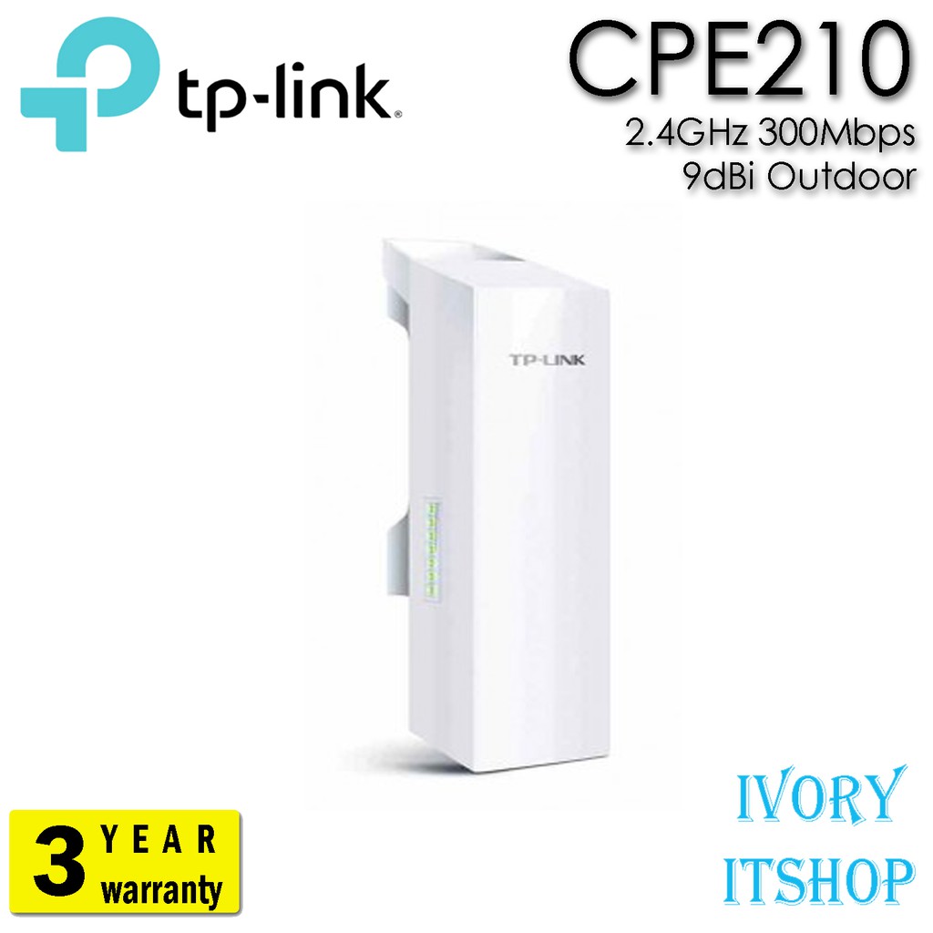 TP-Link CPE210 Outdoor Access Point (2.4GHz 300Mbps 9dBi Outdoor CPE ...