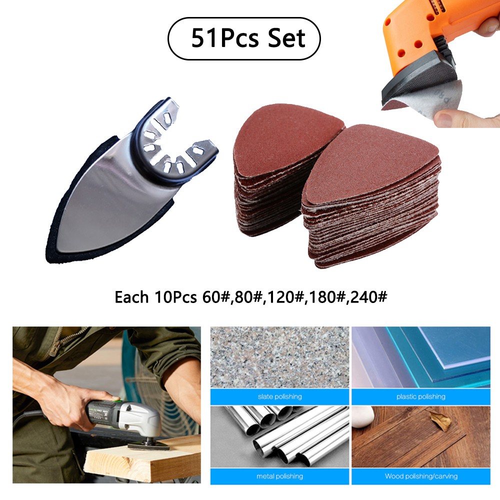 51PCS Finger Sanding Sheets Paper Pads Sand Disc Kit สําหรับ ...