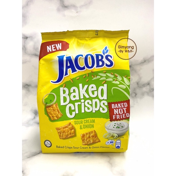 ขนมขบเคี้ยว Jacob’s Baked Crisps จาค๊อป แครเกอร์อบกรอบ มี 3 รส ห่อใหญ่ ...