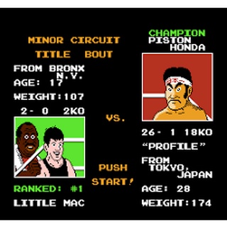ตลับเกมชกมวย Punch Out ไมไทสัน Mike Tyson's Punch-Out!! (Japan ...