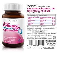 Vistra Marine Collagen TriPeptide 1300 mg (30 Tablets)**** | Shopee Thailand