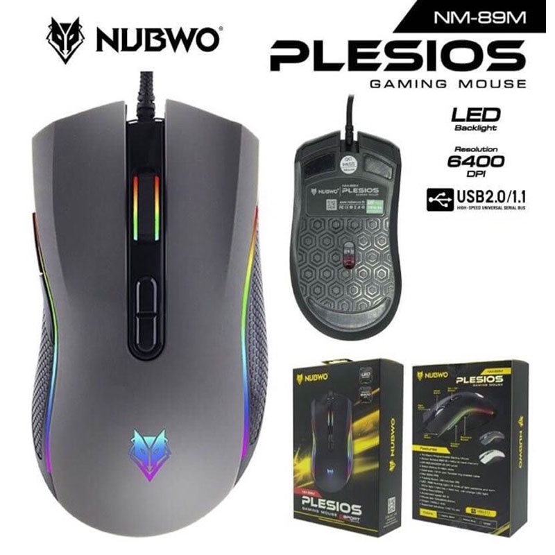 เมาส์เกมมิ่ง เมาส์มาโคร NM-89M / NM-90M2 / NM-92M NUBWO เมาส์ PLESIOS ...