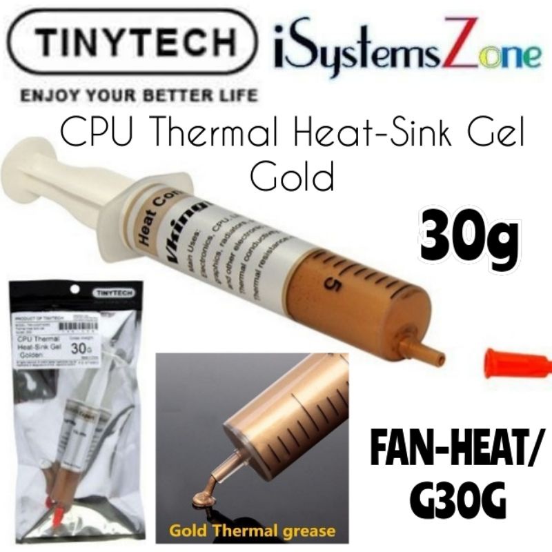 Tinytech CPU เจลฮีทซิงค์ เทอร์มาลโกลด์ (แฟนฮีท / g30g) | Shopee Thailand