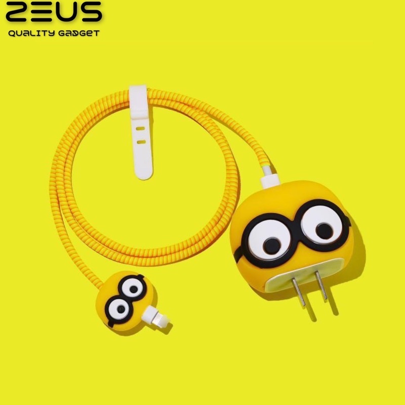 Case Charger Adapter Set 18W/20W เคสหัวชาร์จ ชุดครบเซ็ต พร้อมกันหักหัวกลมและสายเกลียวป้องกันสาย ...