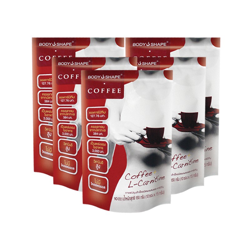 Body Shape Coffee กาแฟผสมแอล-คาร์นิทีน (5 ถุง 50 ซอง) | Shopee Thailand