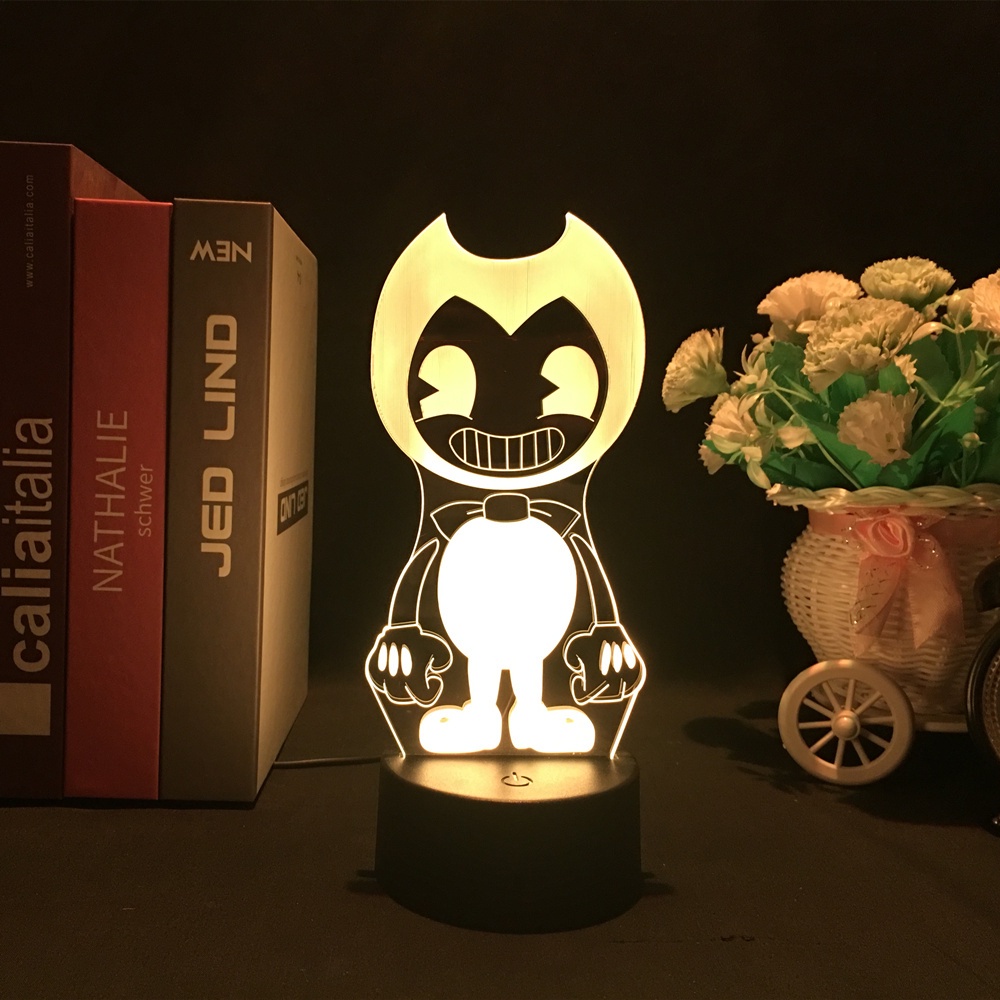 โคมไฟกลางคืน Led รูปการ์ตูนเกมฟิกเกอร์ Bendy and the ink machine 3d ...