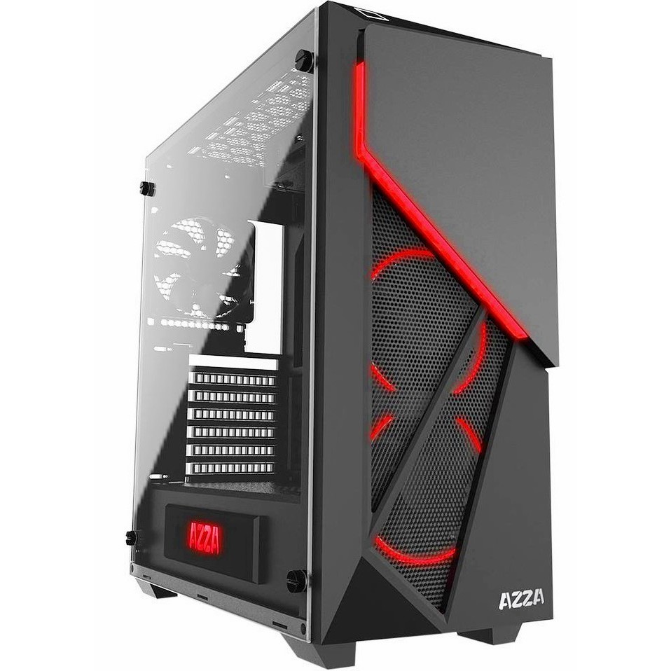 CASE (เคส) AZZA Mid Tower Gaming Computer Case Inferno 310 - Black ...