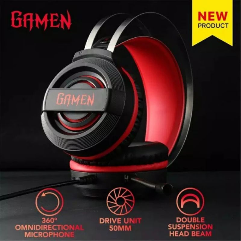 Gamen Gaming headset GH1000 Black | Shopee Thailand