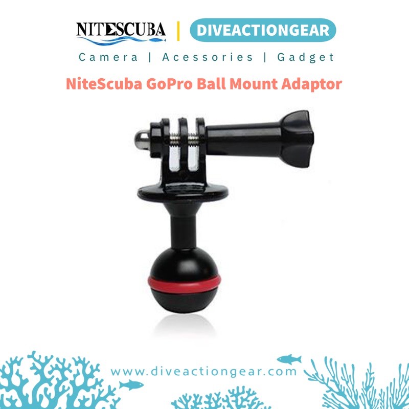 NiteScuba GoPro Ball Mount Adapter แปลงหัวบอลเป็น GoPro สำหรับถ่ายใต้ ...