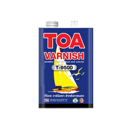 ทีโอเอ วาร์นิช เงา วานิช สำหรับภายนอก TOA Varnish Gloss T-9500 ขนาด 0.946 ลิตร หรือ 1/4 แกลลอน ...
