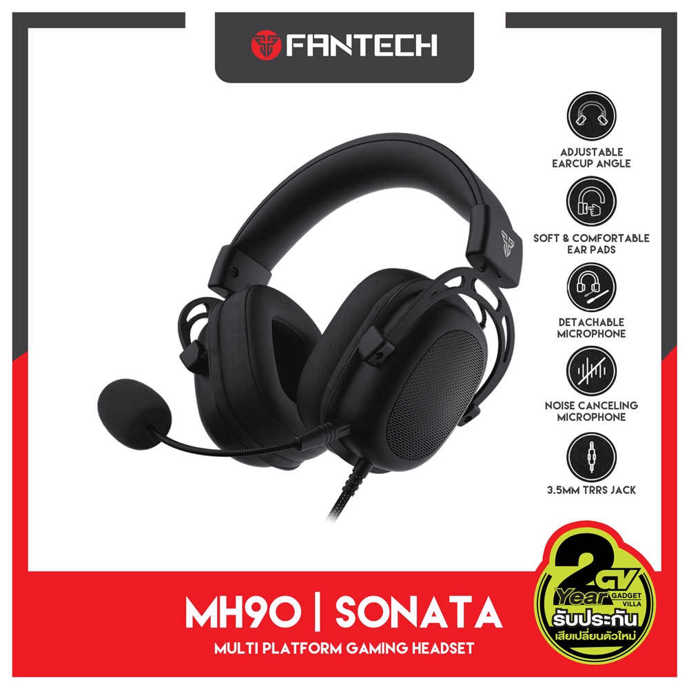 FANTECH SONATA MH90 Gaming Headset multi platform หูฟังเกมมิ่ง แฟนเทค หูฟังเล่นเกม หูฟังมือถือ ...