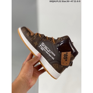 [พรีเมียม] Louis Vuitton LV X Off-White X Nike Air Jordan 1 AJ1 High ...