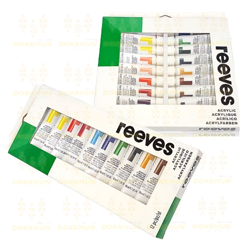 สีอะคริลิค รีฟส์ Reeves Acrylic Colour กล่อง 12, 18 สี | Shopee Thailand
