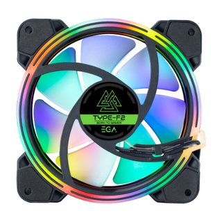 EGA TYPE F2 RGB DUAL LIGHT (120mm) 1500RPM CASE FAN (พัดลมเคส) *TYPE-F1 ...