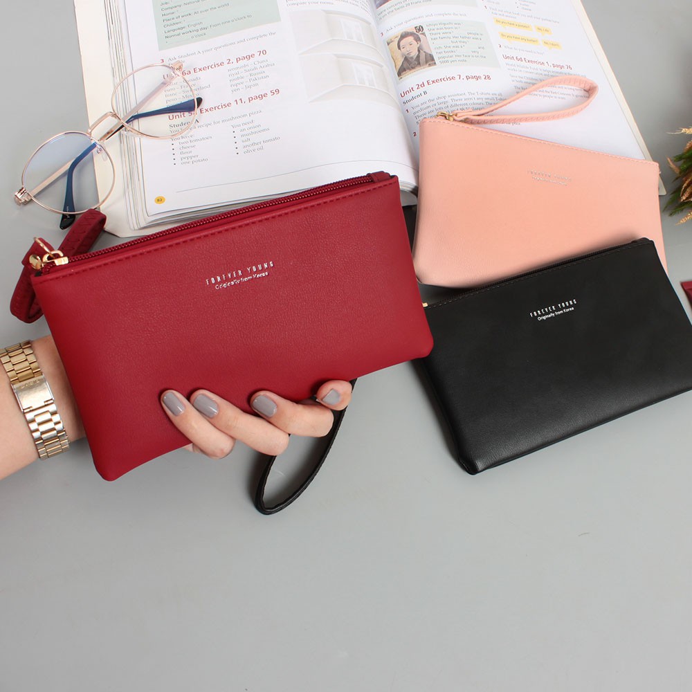 GUC SELECTED(B1122)-L3 กระเป๋าสตางค์คล้องแขนใส่มือถือได้หนังPUนิ่มสวยหรู | Shopee Thailand