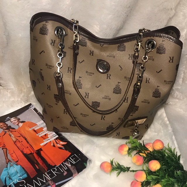 กระเป๋ามือสอง งานป้ายแบรนด์ Roma Jellar made in koreaสภาพ90%ราคา170 ...