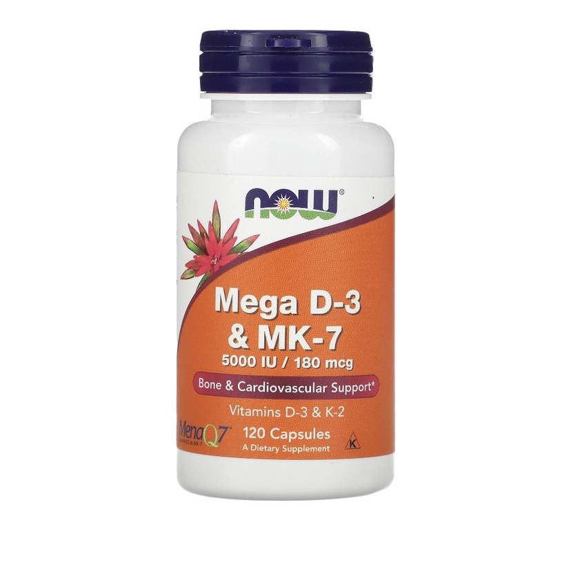 [พร้อมส่ง] Now Foods MK7 / MEGA D3 & MK7 5,000IU /180mcg 60 &120 ...