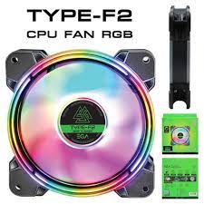 พัดลมเคส EGA TYPE F2 RGB / F1 RGB / F3 RGB Dual Light FAN | Shopee Thailand