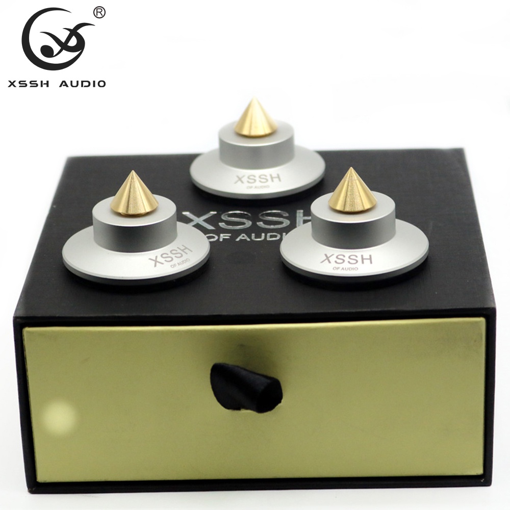 CD Stand Speaker Gold Stand Pad Aluminium Alloy Metal Spikes Cone Floor ...