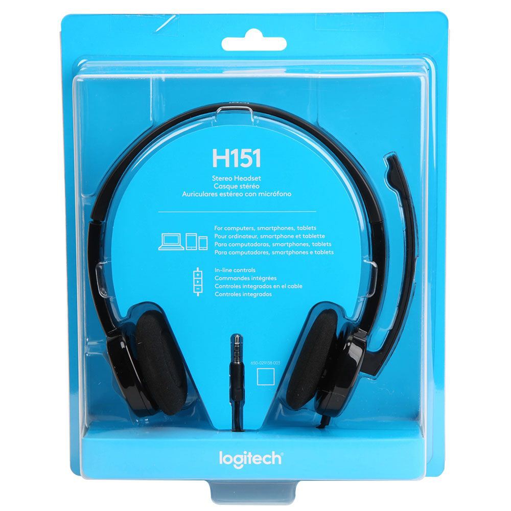 LOGITECH H151 STEREO HEADSET ใช้ต่อโทรศัพท์มือถือได้ | Shopee Thailand